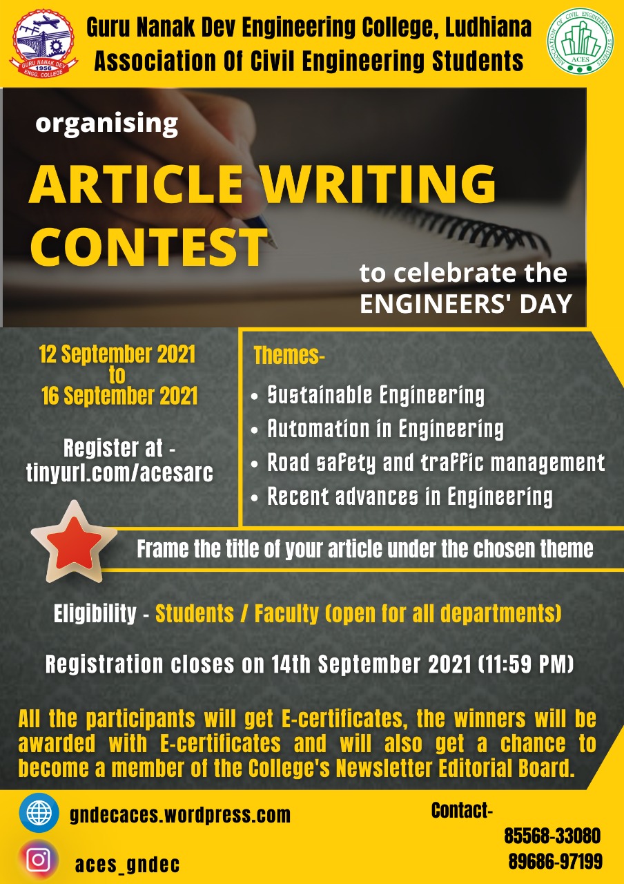 Article Writing Contest - Association of Civil Engineering Students